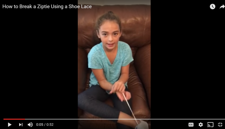 How to Escape a Zip-Tie, A "Must See" for All Kids??? - Free-Range Kids