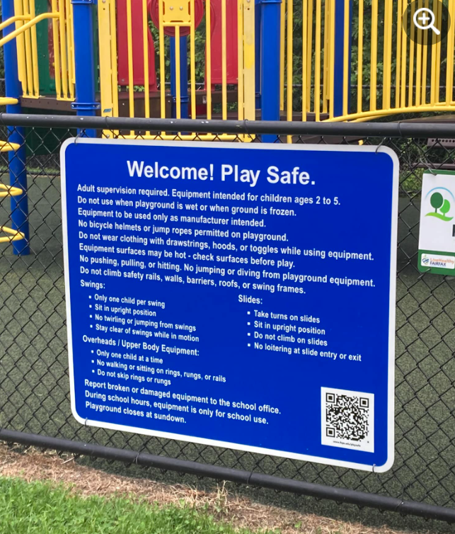 Frolicking is Forbidden! Playground Sign Lists 21 Rules - Free-Range Kids